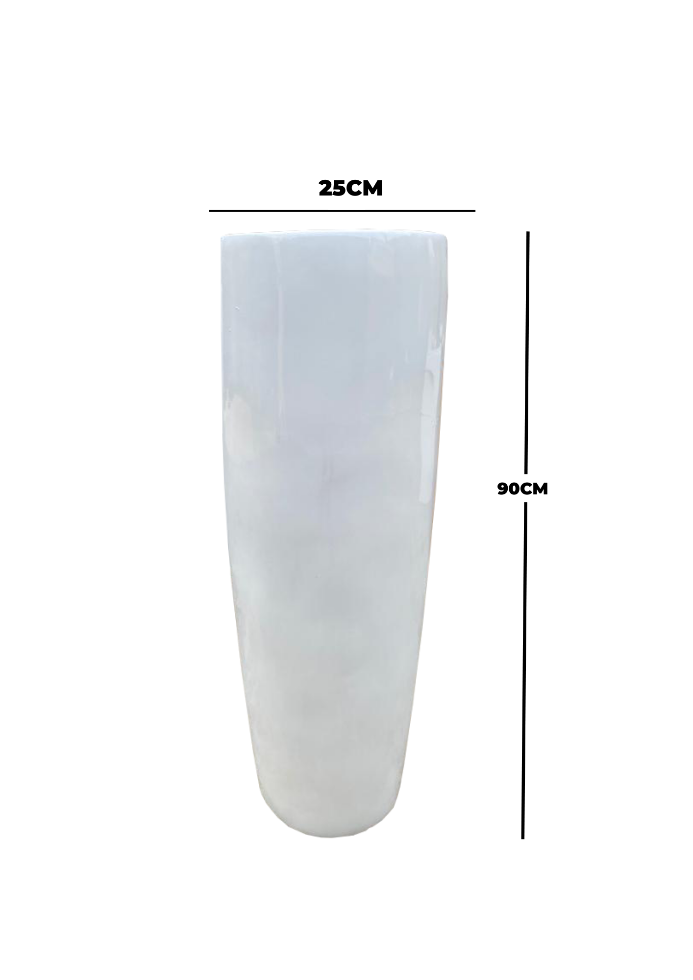 Sleek Slim Cylinder Fiberglass Vase – 90CM Tall, Modern Elegance ...